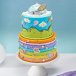 DecoPac Oh, the Places You'll Go! Cupcake Rings, 24 Dr. Seuss Cupcake Decorations For Graduation, Wedding, Birthday, Food Safe Cake Toppers – 24 Pack