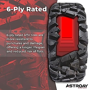 Astroay Knight 27 x 8-12 ATV/UTV All-Terrain Tire - Exceptional Traction and Control | Puncture & Abrasion Resistant | Optimal Grip for Enhanced Maneuverability Off-Roading