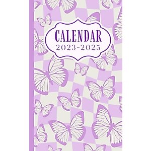 Y2K Butterfly Aesthetic Pocket Calendar 2023-2025 for Purse: Small Size Monthly Pocket Planner for Purse - From September 2023 to December 2025 - ... - Important Dates / Password Keeper / Notes