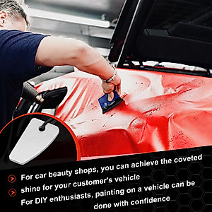 Shark Blade Carbide Scrapper Denibbing Tool, Paint Run Removal Tool, Denibbing File for Car Paint Repai Without Respraying, Replacement for mirka Shark Blade
