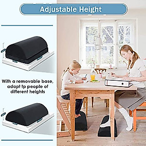 Foot Rest for Under Desk at Work, Adjustable Desk Footrest for Office Chair & Gaming Chair,Ergonomic Footrest Pillow Desk Foot Stool for Home Airplane Car to Relieve Back Knee Pain