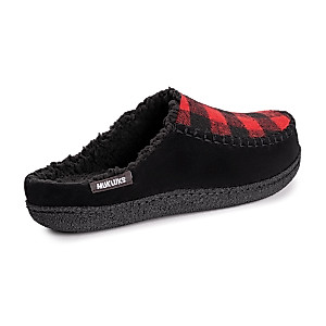 MUK LUKS Men's Staughton Slipper, Black, 13