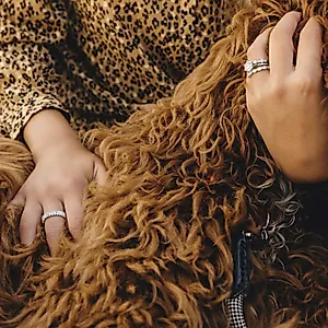 Charles & Colvard Created Moissanite 4x2mm Emerald Cut Eternity Band for Women | 2.9 cttw DEW | Lab Grown | Solid 14K White Gold with Rhodium | Size 6