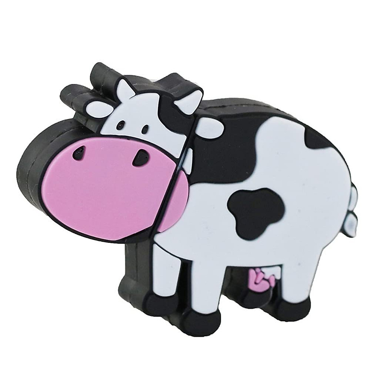 4GB Cow Shape USB Memory Stick USB 2.0 Data Storage Pen Drive with Lanyard Thumb Flash Drives USB Drive (White)