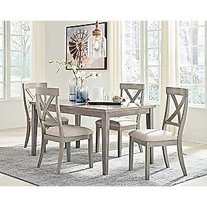 Signature Design by Ashley Parellen Modern Farmhouse Rectangular Dining Room Table, Gray