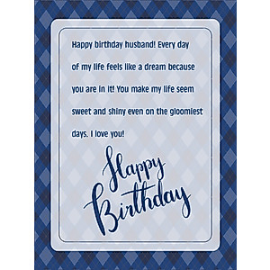 AGAPE LOVE CARDS Happy Birthday Card For Husband - | Made From Real Bamboo | 6" X 4.5" - 1 Pack (Envelope Included) | Laser Cut, Romantic Husband Birthday Card from Wife or Significant Other