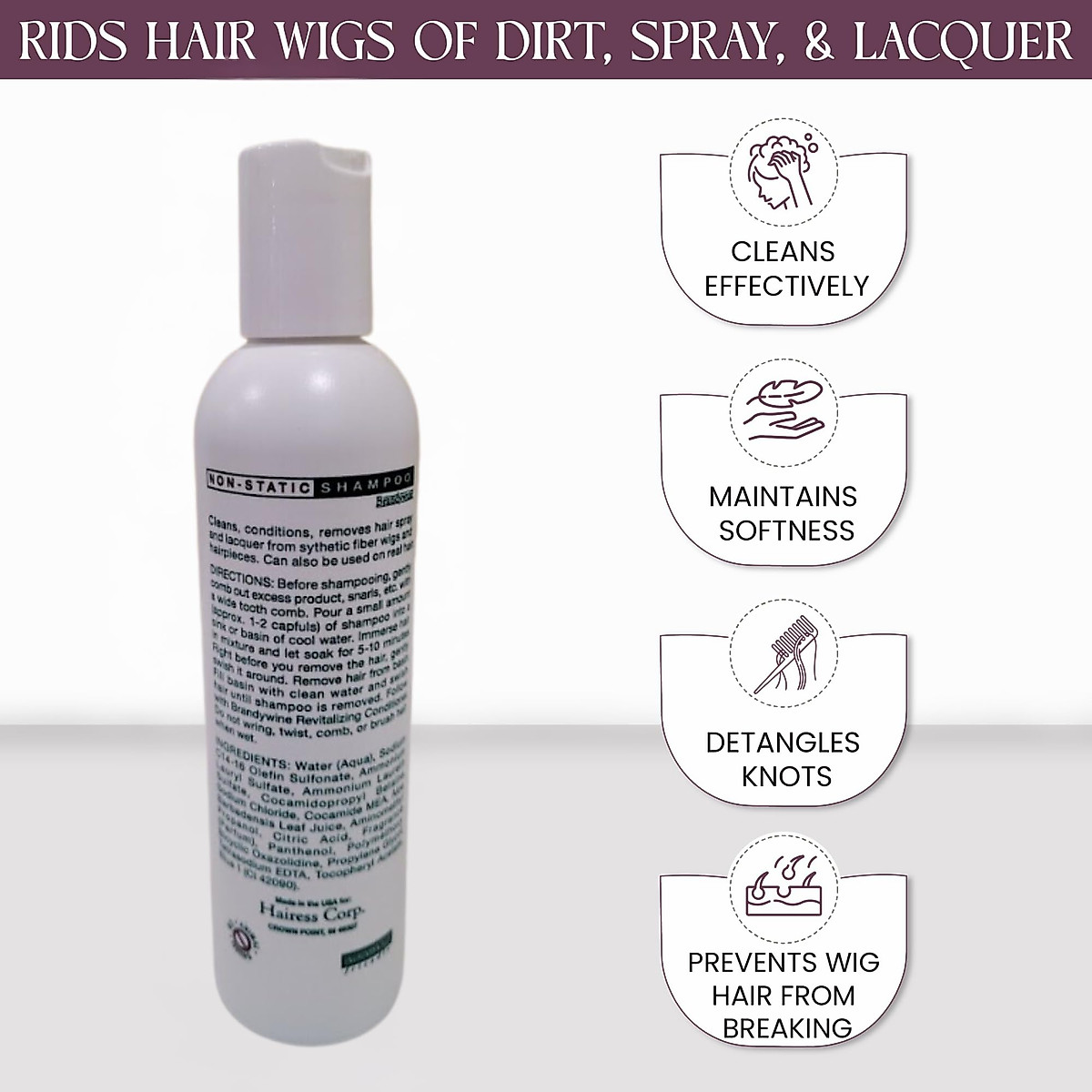 Brandywine Non Static Shampoo 16 oz.