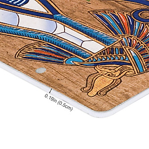 AUUXVA Egyptian Horus Eye Door Hanging Sign Plate PVC Dirty Resistant, Waterproof Wall Sign Decor Hanging Plaque with Rope for Home Garden Yard 11" x 6"