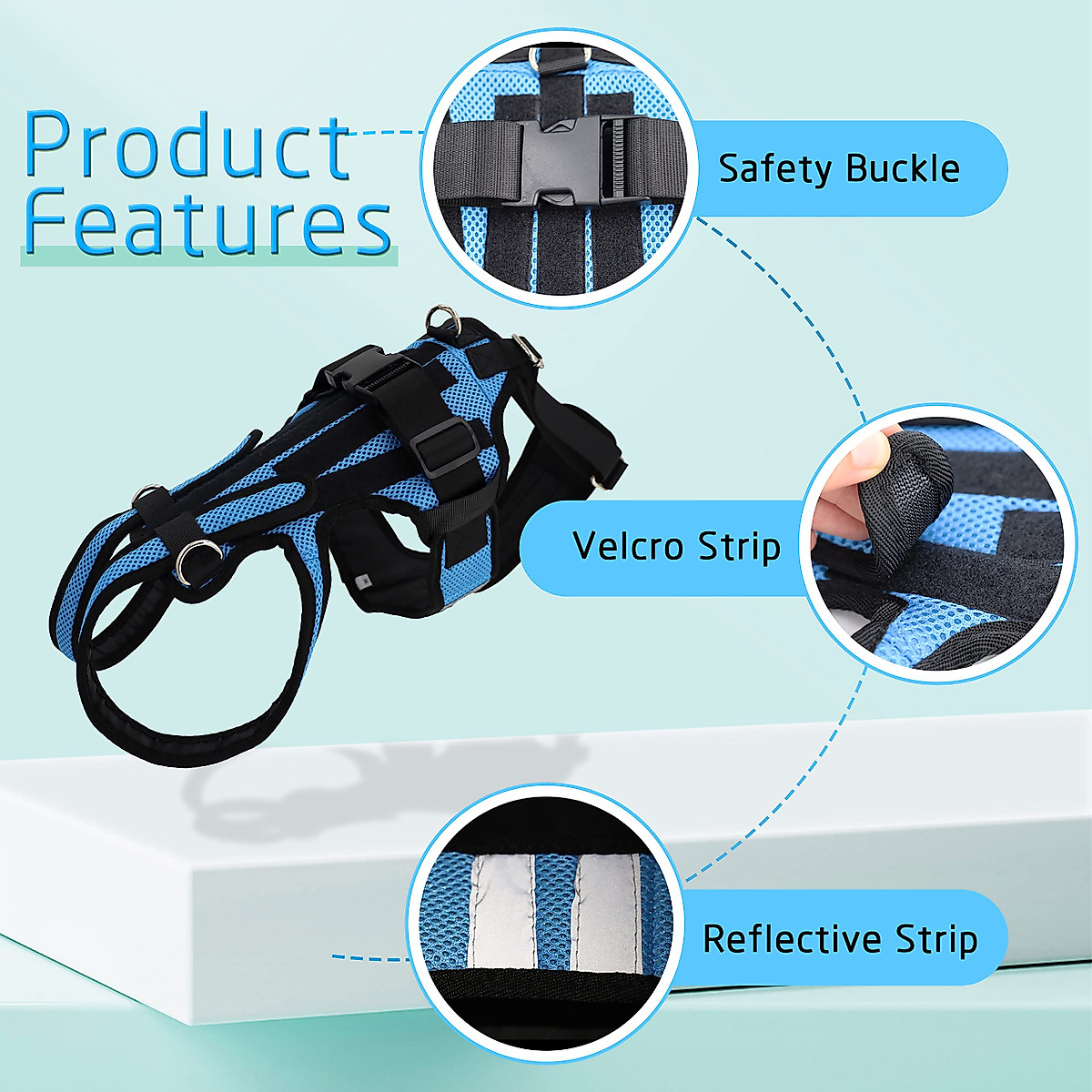 OShuKang Dog Back Brace for Dogs, Hip Brace Support for Pet, Back Brace for Dogs with IVDD, Surgery Recovery and Rehabilitation, Dog Back Disease Rrevention(S)