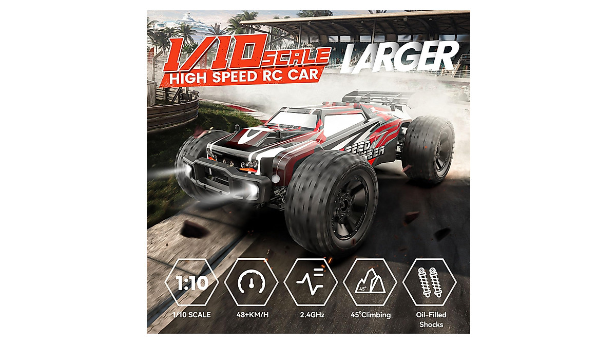 DEERC 9206E DIY Extra Shell 1:10 Scale Large RC Cars,48+ KM/H Hobby ...