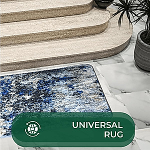 Giant Floor Scatter Area Rug - 36" x 24" Bathroom Rugs Non Slip Washable Throw Rugs - Perfect as Indoor Kitchen mats, Door mats, Living Room Rugs, Bathroom mat & More! | Rubber Backed Rugs (Kyoto)