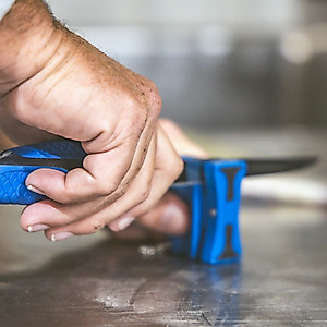 Cuda 6 Piece Fillet Knife Set | 4 Filleting Knives with Titanium Bonded Blade & Non-Slip Grips, Knife Sharpener & Prym1 Heavy Duty Case Included