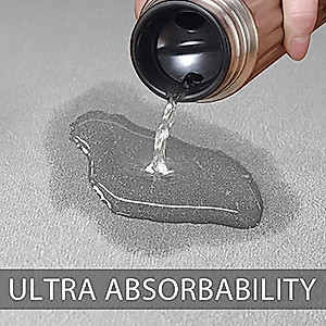 GOYLSER Bathroom Toilet Rugs, Ultra Thin Washable Toilet Rugs Set for Bathroom 2 Piece, Soft Low Profile Bath Mats for Bathroom Non Slip, Easy Clean Rubber Backing Contour Bathroom Rugs for Toilet