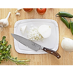Epicurean Cutting Board with Removable Silicone Corners, 11.5" by 9", White