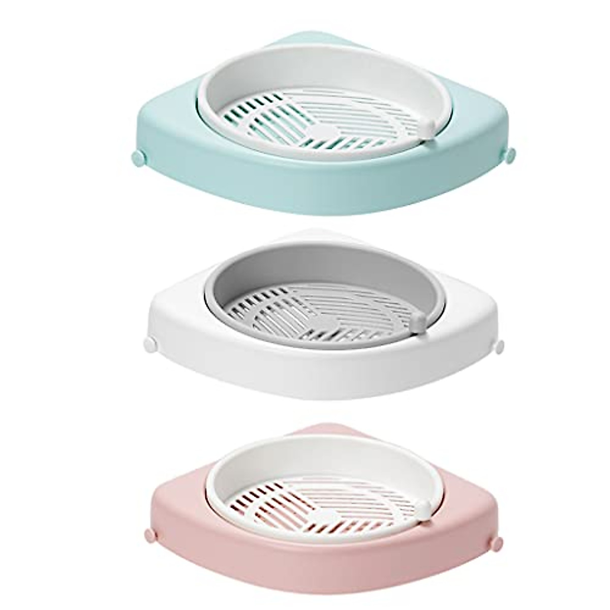 Bathroom Degree Rotating for Triangle Shelf Toilet Spinning Corner Organizer Holder Tray Storage Rack 360° Rotating Triangle Shelf