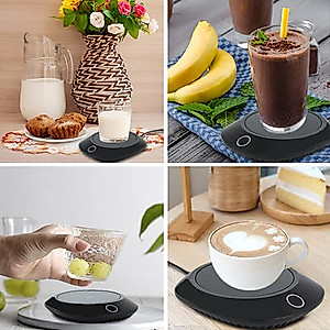 Electric Thermostat Coaster Auto Shut Off Candle Wax Cup Warmer for Hot Coffee Milk Tea Water Cocoa Warmer Desk Home Office Use Christmas Birthday Gift