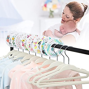 ManGotree Baby Closet Size Dividers, Set of 8 Nursery Baby Closet Clothes Dividers, Baby Nursery Toddler Clothes Size Organizer Dividers (Flower Pattern)