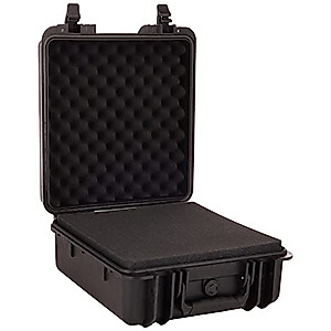 Monoprice Weatherproof/Shockproof Hard Case - Black IP67 Level dust and Water Protection up to 1 Meter Depth with Customizable Foam, 8 x 7 x 6 in, 2.9 Liter (112679)