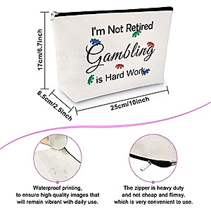 Casino Lovers Gift Makeup Bag Retirement Gifts for Grandmother Gambler Gift Women Novelty Gambling Cosmetic Bag Slot Machine Gifts Birthday Graduation Mothers Day Gift for Her Travel Cosmetic Pouch