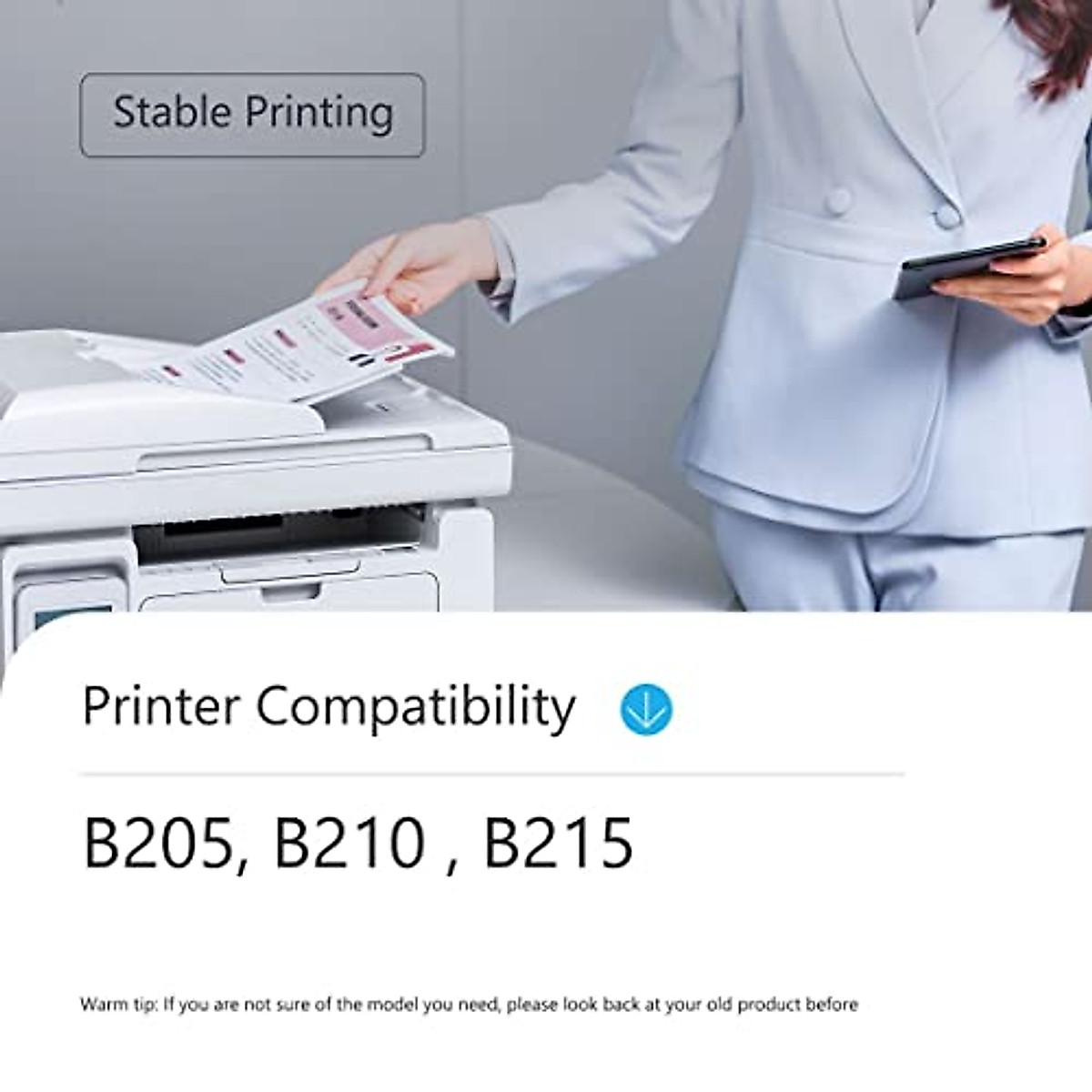 B205/ B210/ B215 Black Standard Capacity Toner Cartridge 106R04346 - UOTY Compatible 1 Pack 106R04346 Toner Replacement for Xerox B205 B210 B215 Printer