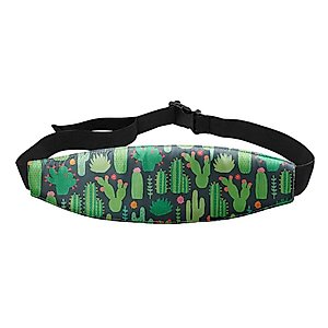AFPANQZ Trendy Cactus Safety Stroller Carseat Headrest Cushion Travel Baby Car Seat Pillow Support Holder Strap Pillow for Kids Boys Girls Adjustable Gender Neutral Machine Washable Dark Green