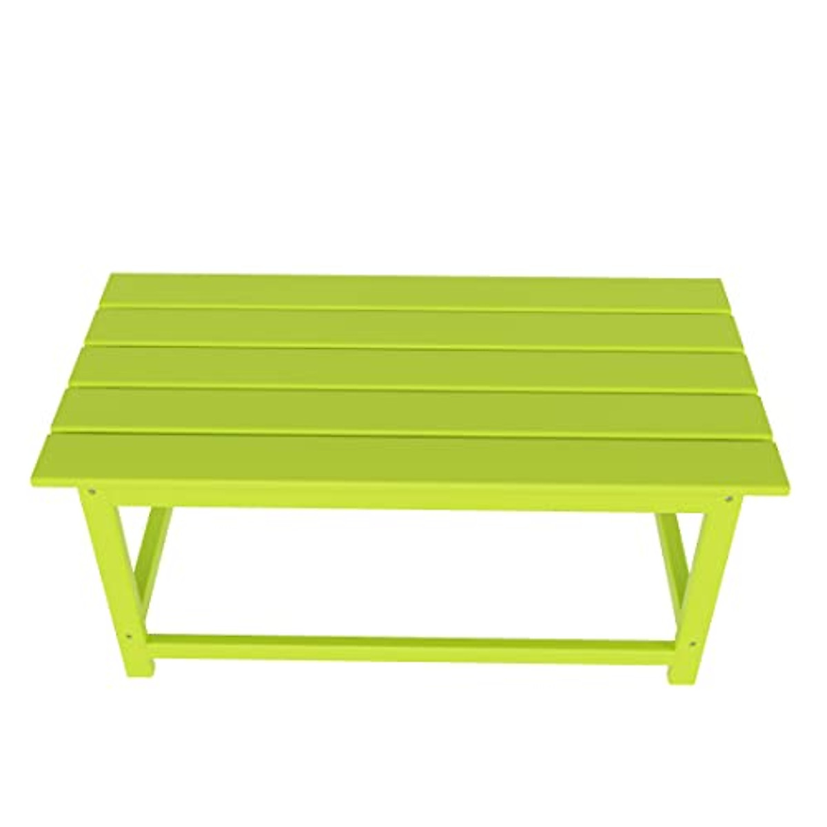 WestinTrends Malibu Outdoor Coffee Table, 35" x 17.5" All Weather Poly Lumber Patio Adirondack Coffee Table for Garden Lawn Porch Balcony, Lime
