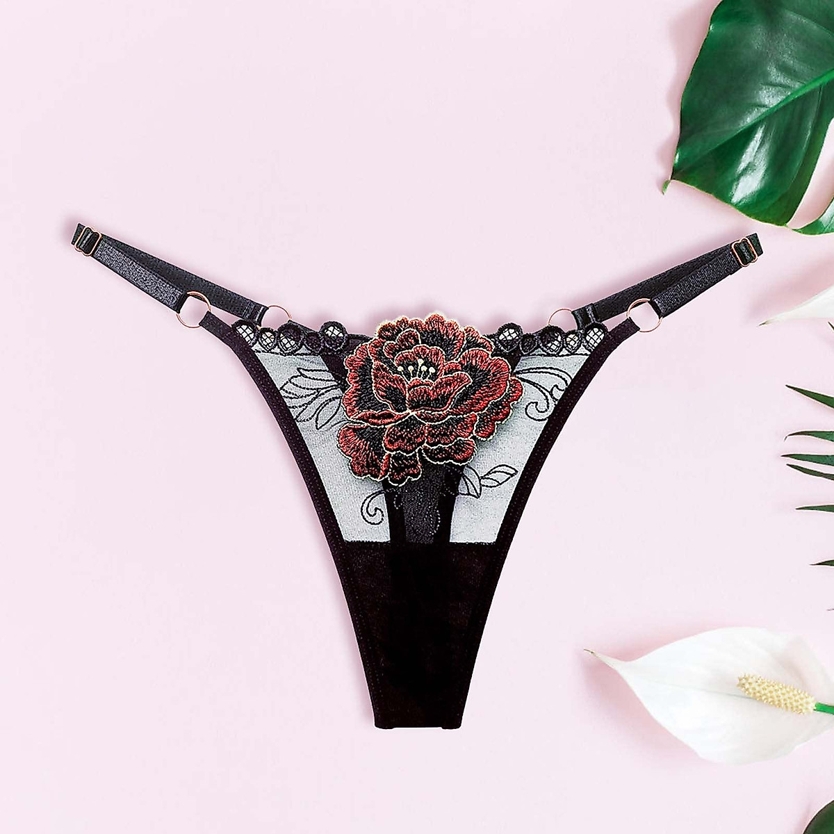 Remote Control Vibe for Woman Panties Women's Comfortable Rose Playful Hollowed Out Sexy Underwear