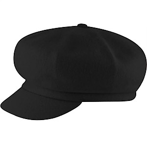 Kangol Wool Spitfire Hat for Men and Women, Extra-Large, Black