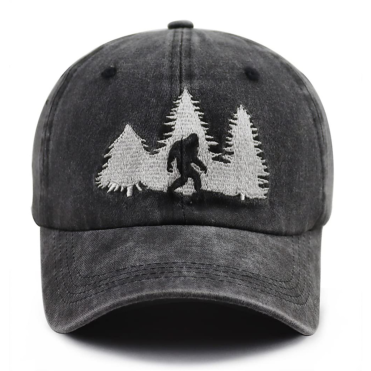Bigfoot Gifts for Men Women, Sasquatch Forest Decor Baseball Cap, Adjustable Cotton Embroidered Dad Hats, Funny Big Foot Gifts for Sasquatch Lovers Hunters Campers Hikers