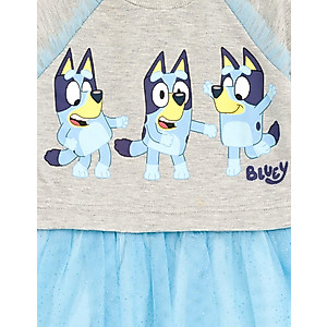 Bluey Little Girls French Terry Tutu Dress 7-8 Blue