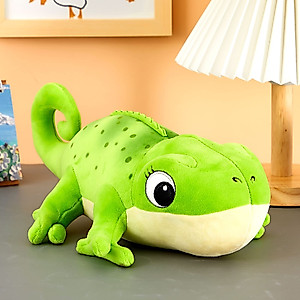 Zhanmai Chameleon Stuffed Animal Cute Chameleon Plush Doll Green Chameleon Toy Soft Stuffed Chameleon Toy for Birthday Baby Shower New Year Party Festival Supplies, 11.8 Inches