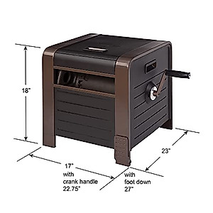 Liberty Garden 778 200' Hose Storage Box, Bronze, 23 x 16.9 x 18.15 inches