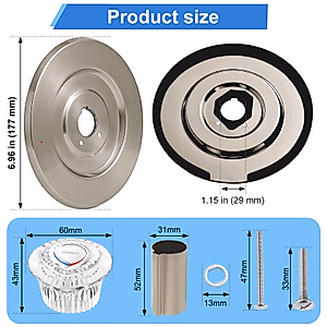 Satin Nickel Shower Trim Kit, Compatible with Moen T470 31661SN Chateau Series Shower Trim Kit and Tub/Shower Trim, for Moen 1225 Trim Kit, Includes Escutcheon, Tubes, Shower handle and Screws