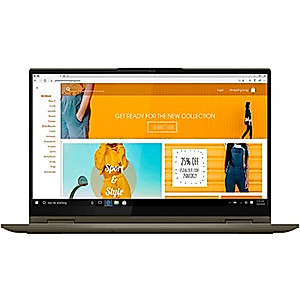 Lenovo 2022 Yoga 7i 2-in-1 360° 15.6" Touch Screen Laptop, Intel Evo Platform Core i7 1165G7, 12GB RAM, 1TB PCIe SSD, Intel Iris Xe Graphics, Backlit Keyboard, Win 11, Dark Moss, 32GB USB Card