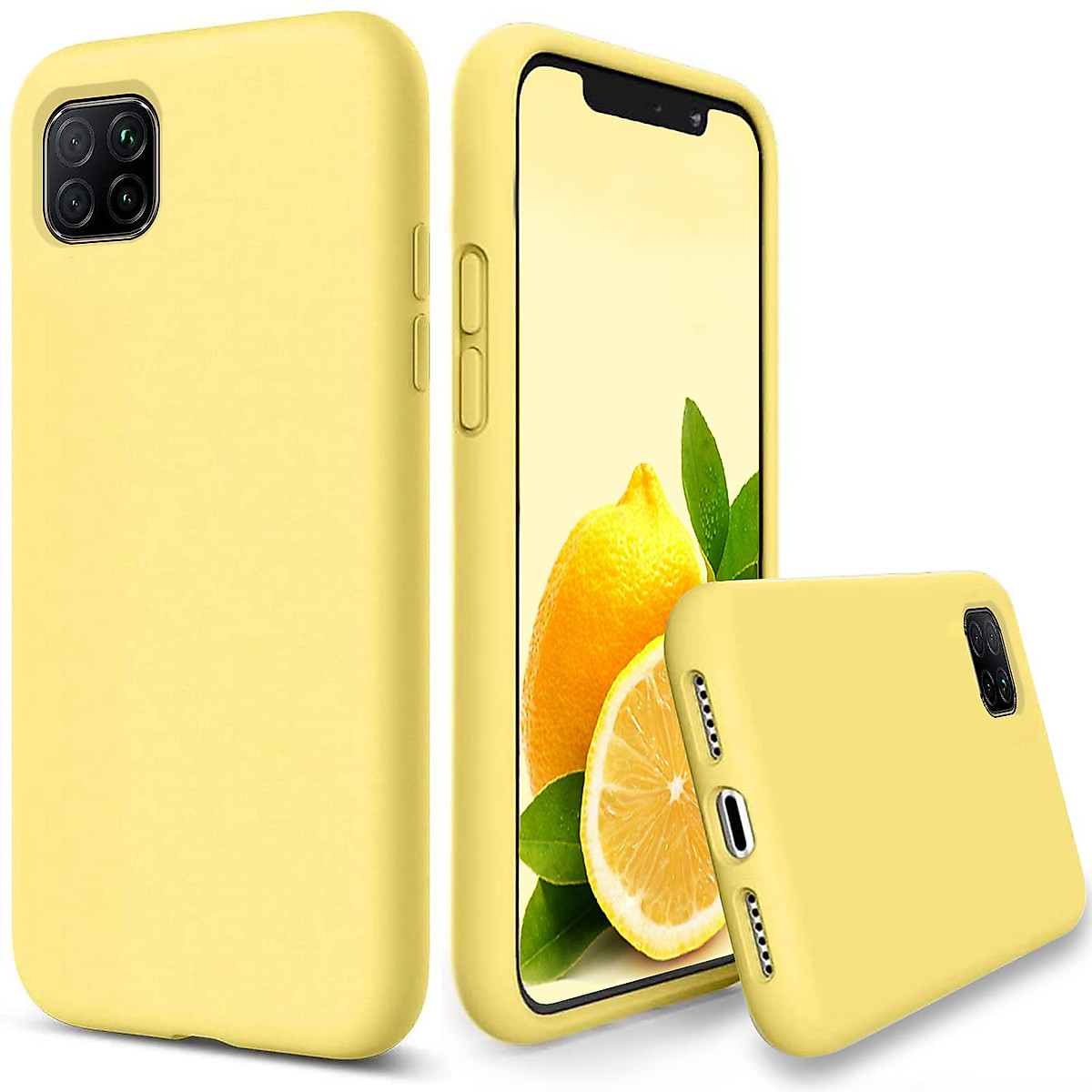 Leton Case for Samsung Galaxy A22 5g Phone Case,Soft Slim Silicone Case Anti-Scratch Shockproof with Microfiber Lining Protective Shell Cover for Samsung Galaxy A22 5g Yellow