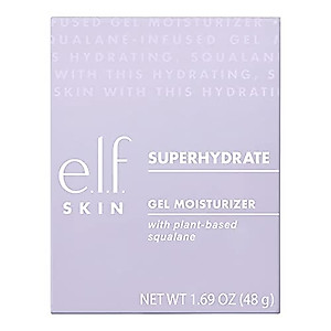 e.l.f., SuperHydrate Moisturiser, Fast-Absorbing, Non-Greasy, Gel Formula, Hydrates, Tones, Clarifies, Protects, Infused with Vitamin E, 1.69 Oz