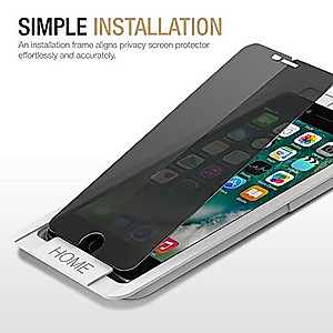 uShield Privacy Screen Protector for Apple iPhone 8 / iPhone 7/ iPhone SE 2020 (Installation Frame) Tempered Glass Screen Protector Compatible with iPhone 8, 7, SE 2nd Gen (3Pack)