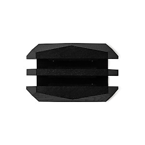 Oakywood Dual Laptop Vertical Stand, Natural Wood, Adjustable Dock, for Devices Up to 2 cm Thick, Compatible with All MacBook Pro Air iPad Surfaces, for Max. 2 Devices, Handmade, Black Stained Oak