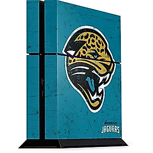 Skinit Decal Gaming Skin Compatible with PS4 Console - Officially Licensed NFL Jacksonville Jaguars Distressed Design