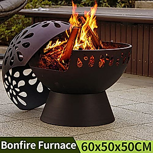 LDCHNH Winter Heating Bonfire Furnace Hollow Out Planet Stove Garden Household Fire Pit Outdoor Courtyard Firewood Stove Decoration