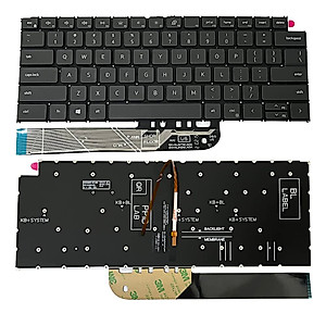 GinTai Laptops US Keyboard with Backlit Replacement for Dell Vostro 5310 5320 5410 5415/for Latitude 3320 3420 (Black)
