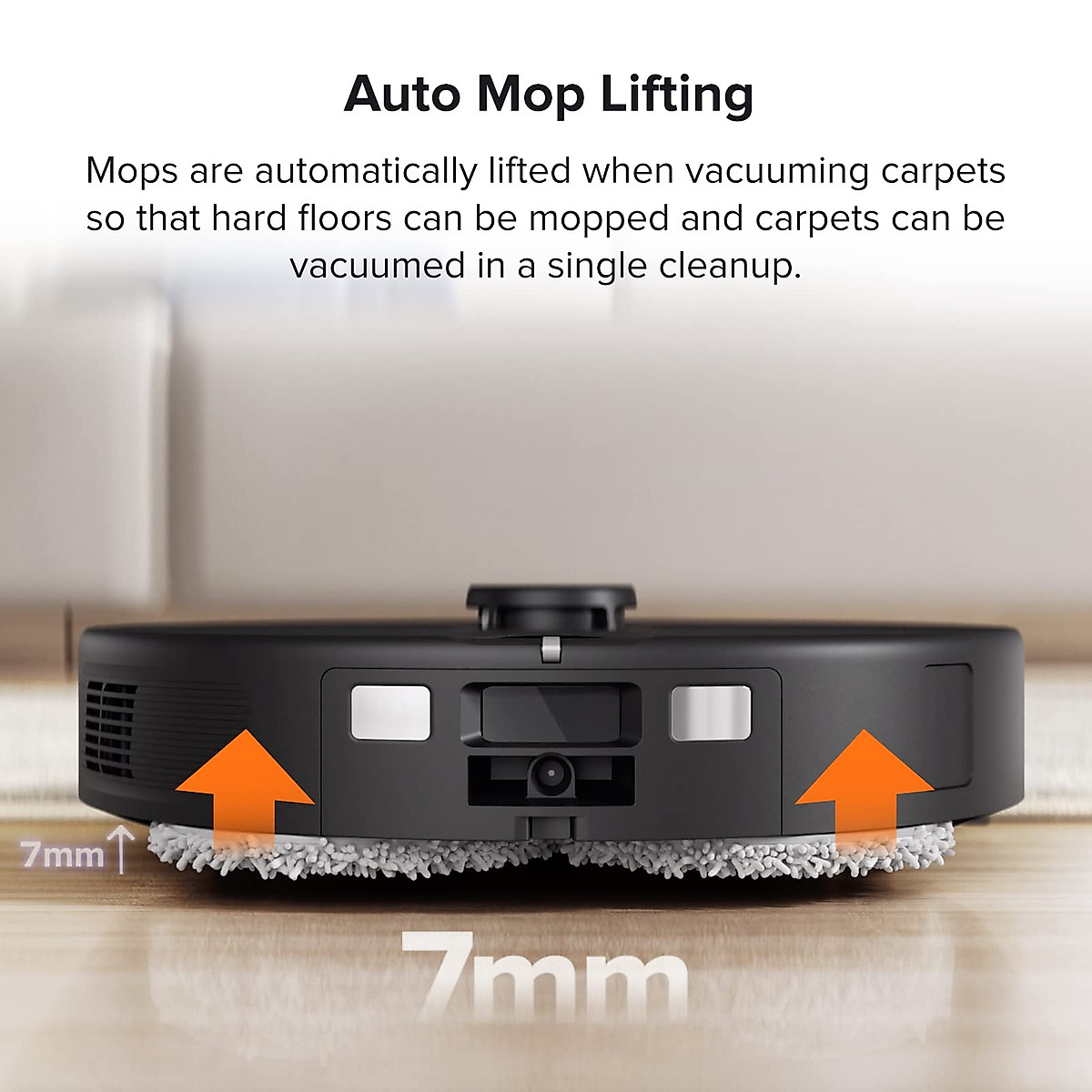 roborock S6 MaxV Robot Vacuum and Mop with Dual Cameras, Recognize and Avoids Obstacles, 2500Pa Strong Suction, Smart Mapping, Advanced Night Vision, Good for Pet Hair