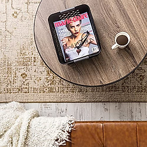 IRIS USA Plastic Storage Basket, 6-Pack, Medium, Shelf Basket Organizer for Pantries, Kitchens, Cabinets, Bedrooms, Black