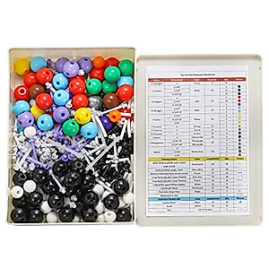 SOUJOY 444 Pieces Chemistry Molecular Model, Organic and Inorganic Modeling Kit, Students Teacher Set with Atoms Bond, Links and, Short Link Remover Tool for Learning Science