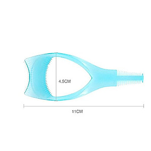 2Pcs Plastic 3 in 1 Makeup Cosmetic Eyelash Tool Upper Lower Eye Lash Mascara Guard Applicator Guide Helper with Eyelash Comb