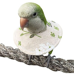 Bird Collars,Adjustable Recovery Collar Parrot Elizabeth Collar for Feather Plucking Feather Protector Shield with Soft Padded Cotton Neck Cone Anti-bite Anti-Licking Wound Healing (5XL,Flower)