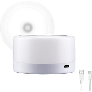 S SELDORAUK Touch Night Lights for Kids with Dimming Function, Rechargeable Baby Nursery Night Light, Dimmable Bedside Lamp for Breastfeeding and Sleep (White, 2Pack)