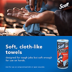 Scott Shop Towels Original (75147), Blue, 55 Sheets/Standard Roll, 12 Rolls/Case, 660 Towels/Case
