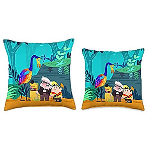 PIXAR Disney Carl Russell Dug Kevin Paradise Falls Throw Pillow, 18x18, Multicolor