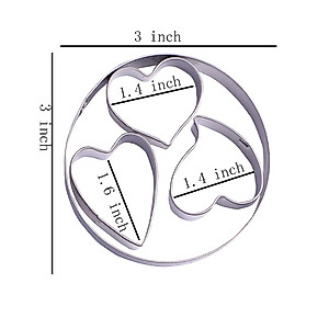 Mini Heart Cookie Cutter Set - 4 Piece - Stainless Steel